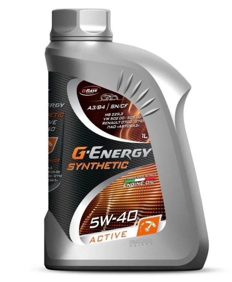 Масло моторное G-Energy Synthetic Active 5W40, API SN/CF, ACEA A3/B4 ...